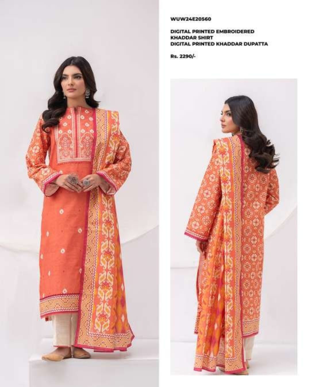 Zellbury | Unstitched 2 Pc Printed Embroidered Khaddar Collection ...